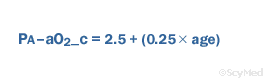 A-a Gradient, age-corrected Equation Page :: MediCalculator ::: ScyMed